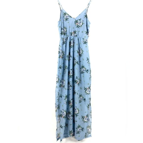 Divided | Dresses | Hm Divided Blue Floral Maxi Dress | Poshmark